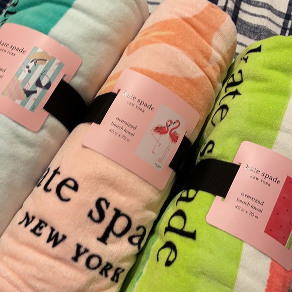 kate spade | Bath | 3 Kate Spade Beach Towels Flamingo Bikini | Poshmark